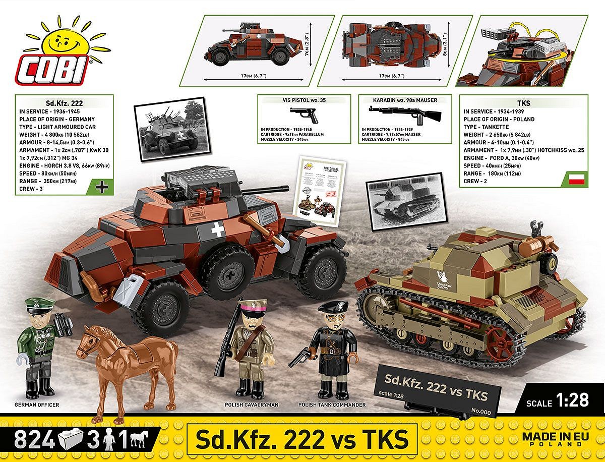 Sd.Kfz. 222 vs TKS (September 1939) - Limited Edition (COBI-2656) \ Limited Edition \ Cobi.eu